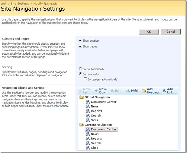 sadomovalex's blog: The basics of navigation in Sharepoint